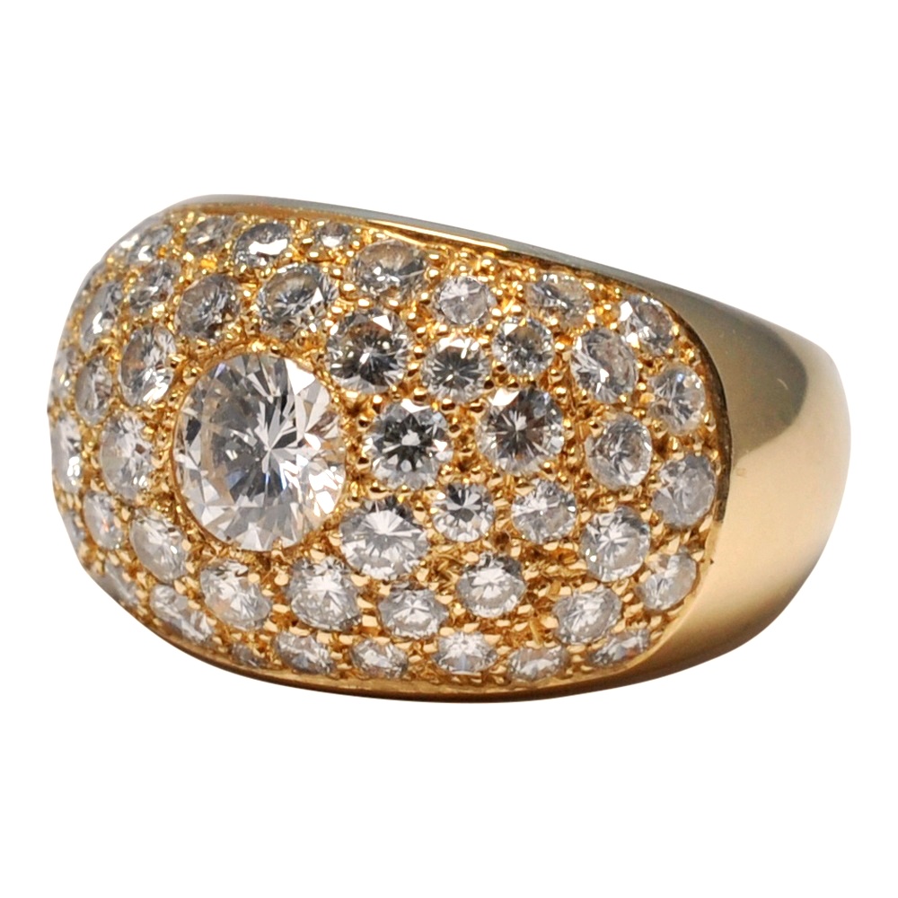 Diamond 18ct Gold Bombé Ring SOLD - Plaza Jewellery Plaza Jewellery