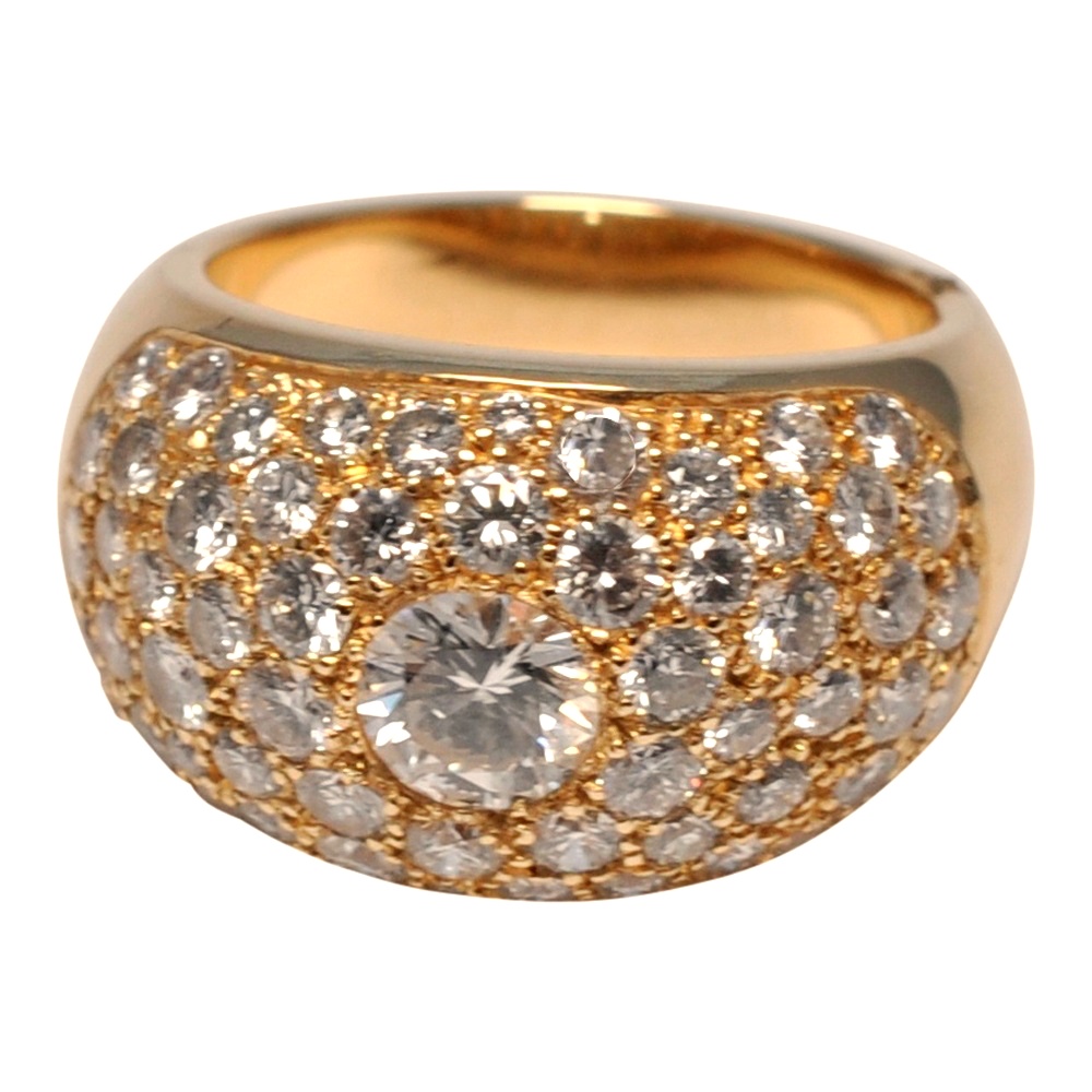 Diamond 18ct Gold Bombé Ring SOLD - Plaza Jewellery Plaza Jewellery