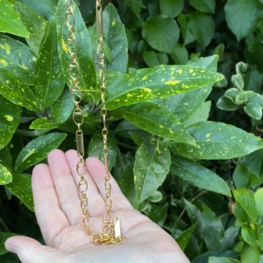 Vintage Long 18ct Gold Chain Link Necklace - Plaza Jewellery
